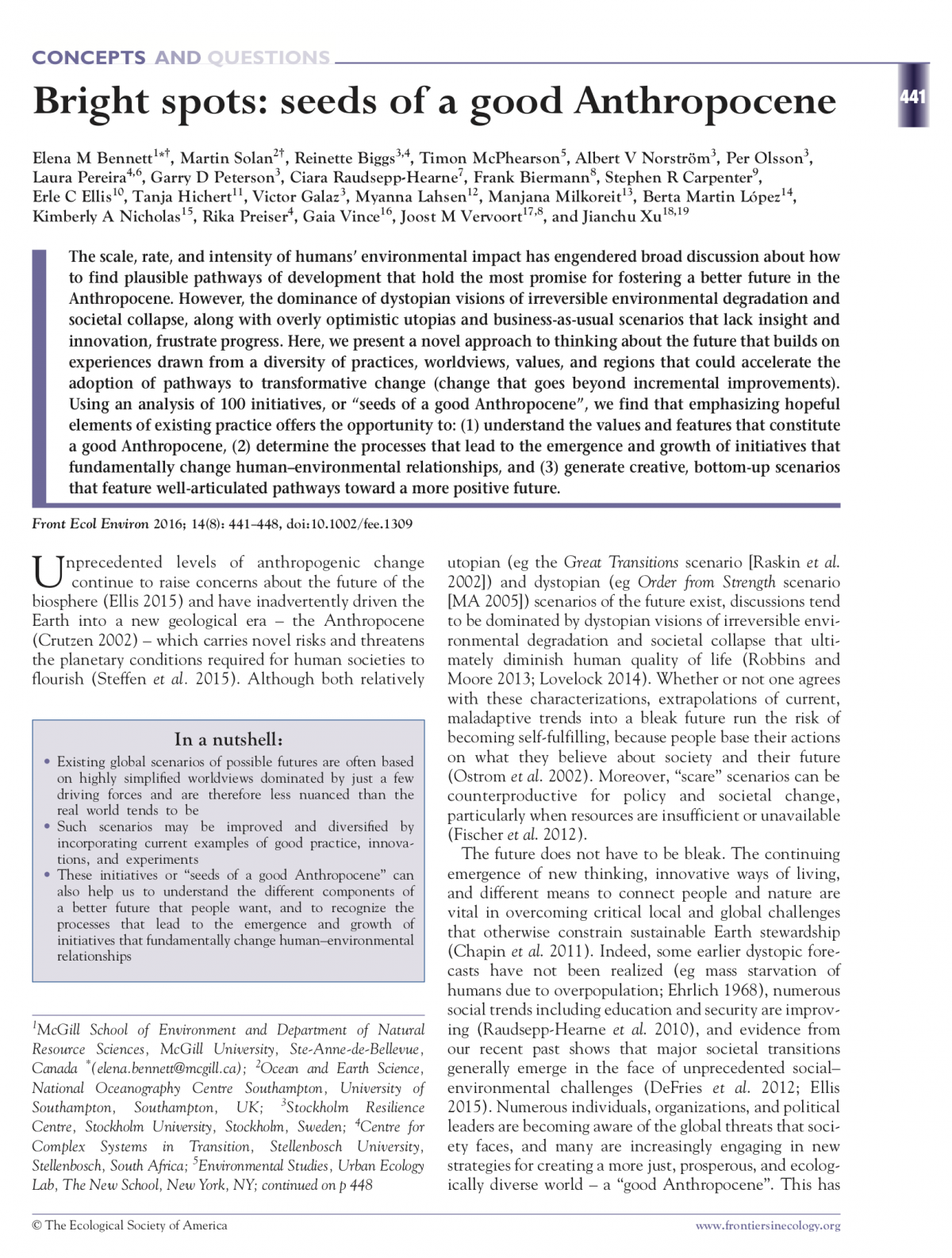 Seeds Project Receives 2019 Innovation in Sustainability Science Award ...